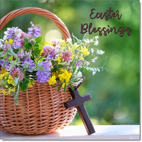 doodlecards Pack of 8 Easter Cards Happy Easter Wildflowers, Standard ...