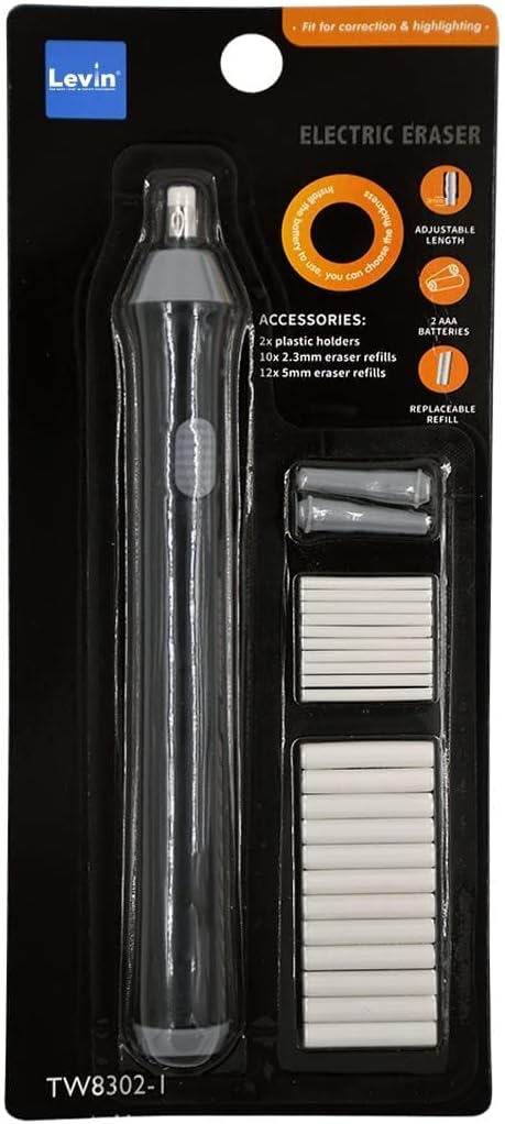GOODIEBOX Electric Battery Operated Automatic Pencil Eraser with 22 ...