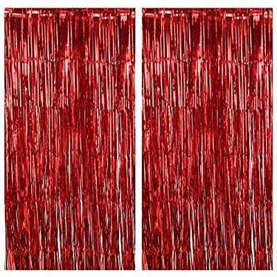 SPOOFI Foil Curtain Pack of 2 for Birthday, Anniversary, Wedding and ...