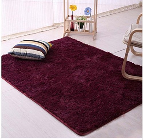 New Akira 50*80cm Non-slip Footcloth Soft Chenille Solid Shaggy Brown ...