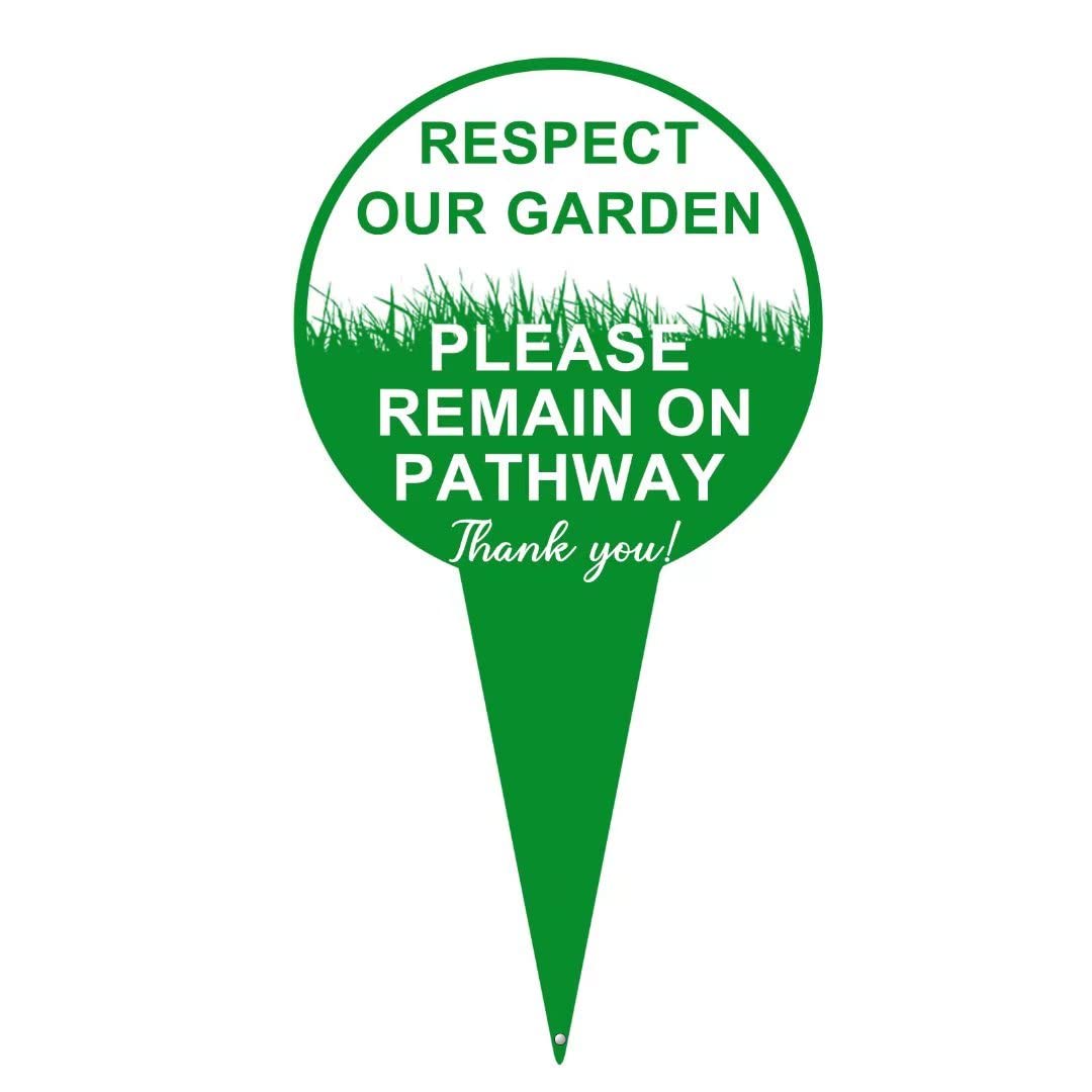 Amazon.com : YUNDUO Keep Off The Grass Metal Sign Classic Round Yard ...