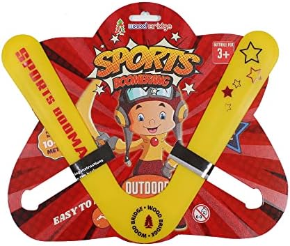 wood Bridge Boomerang Sporting Throw-Return Back Spinner|Yellow, Kids ...