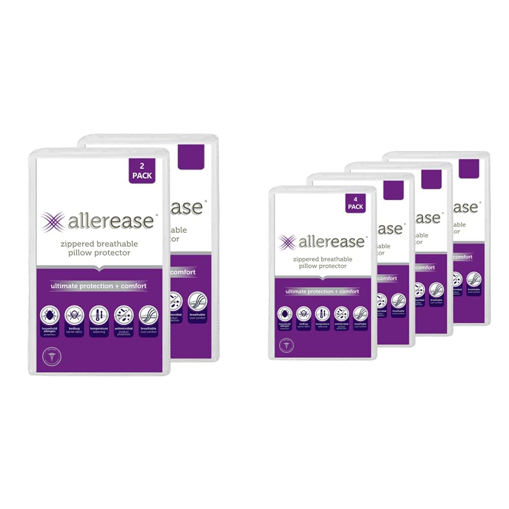 Amazon.com: AllerEase Ultimate Pillow Protector, King – 2 Pack & AllerEase Ultimate Pillow ...