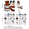 Amazon.com: Snowman Face Stickers Snowman Decals Christmas Wall Decals ...