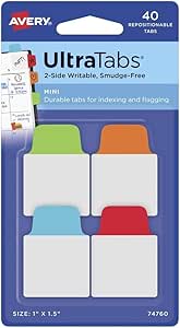 Amazon.com : AVERY Zweckform 40 Count 25.4x38.1mm Sticky Notes with ...