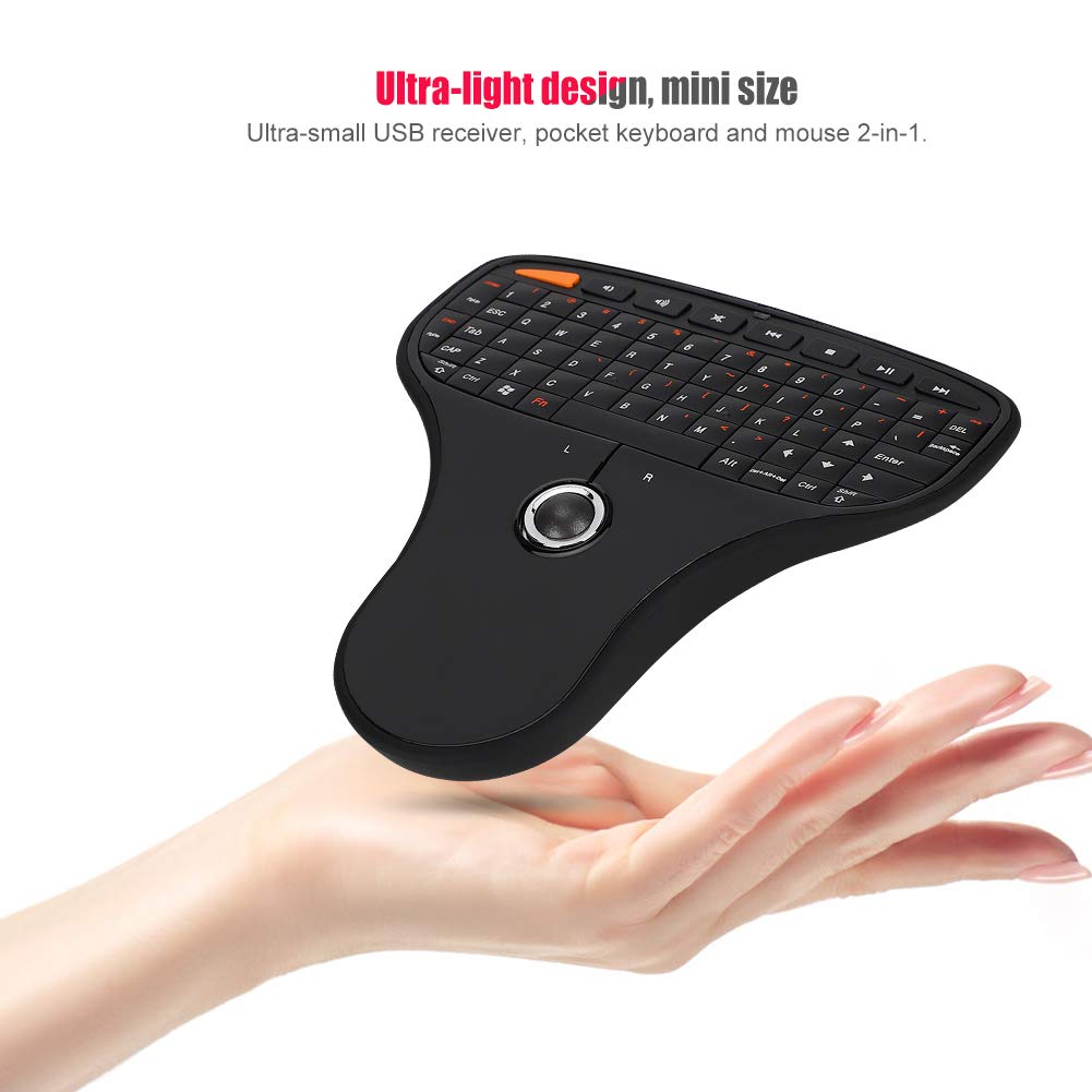 Pissente Keyboard with Trackball Mouse, Mini USB Multimedia Keyboard, 2 ...