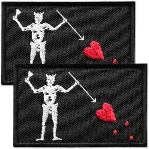 Amazon.com: Bluyellow 2Pcs Blackbeard Patch, Embroidered Pirate Patches ...