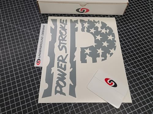 Amazon.com - Power Stroke Decals 12" American Flag Truck Rear Window ...