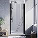 ELEGANT Frameless Pivot Shower Door 34 in. W x 72 in. H Pivot Swing Shower Doors with 1/4 in ...