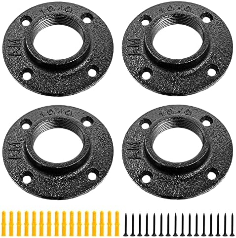 Amazon.com: FMhotu 1-1/2" Floor Flange, Malleable Cast iron Pipe Flange ...