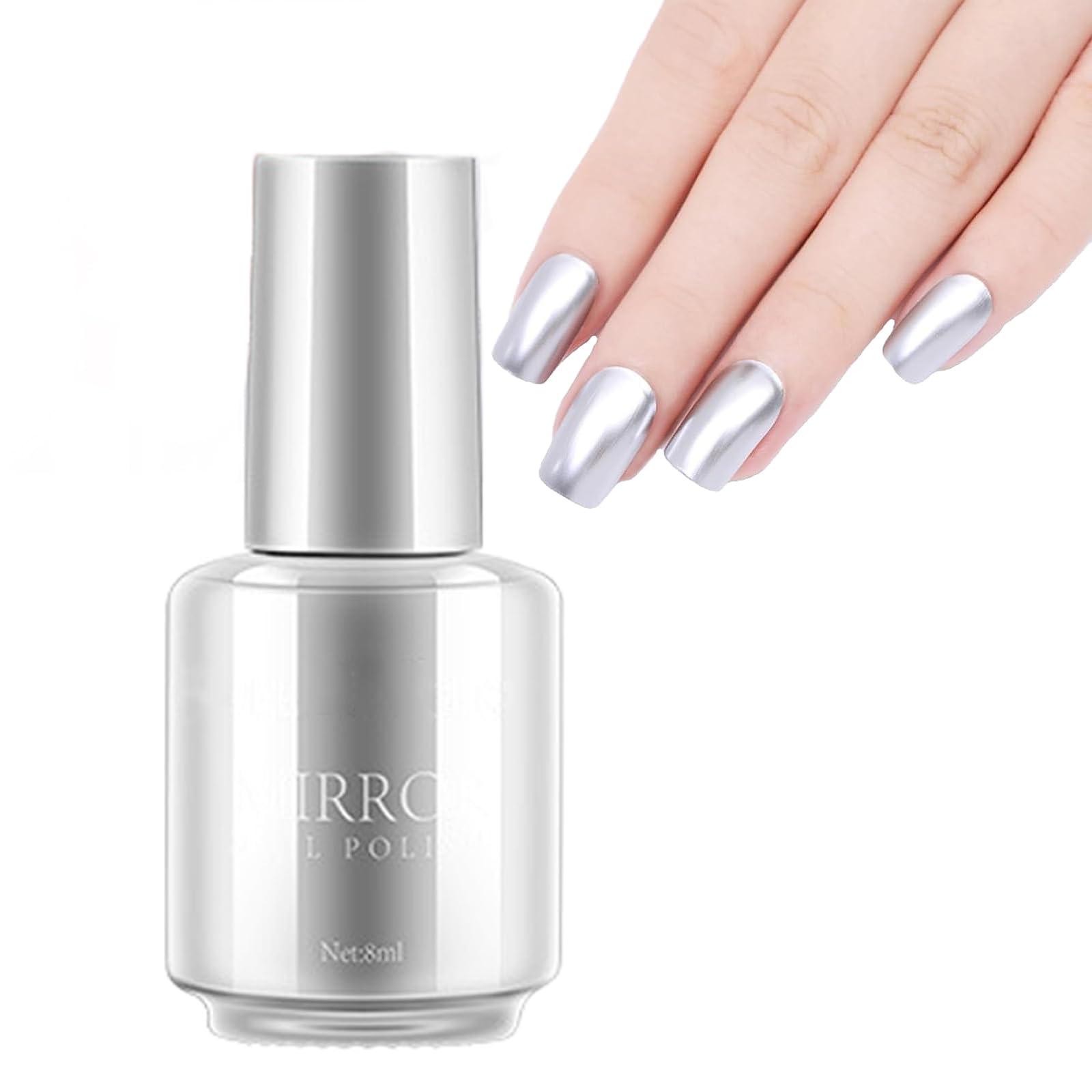 Metallic Silver Nail Polish Metal Nail Polish Mirror Nail Varnish ...