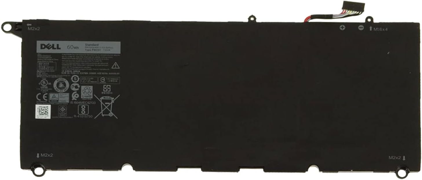 Amazon.com: DELL PW23Y 4-Cell 7.6V 60Wh Rechargeable Battery for DELL ...
