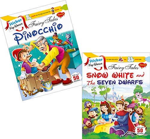 Buy Set of 2 Sticker Activity Books, Sticker Key Words Fairy Tales ...