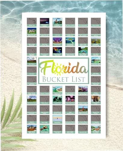 Amazon.com: Florida Scratch Off Poster; Florida Bucket List; Florida ...