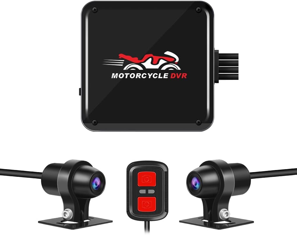 VSYSTO Bike Camera Motorcycle Camera, HD 1080P Front and Rear Dual Lens ...