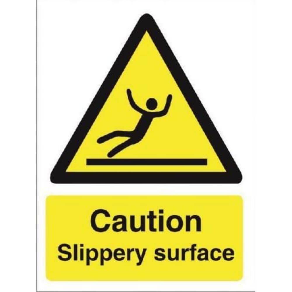 Seco Caution Slippery Surface Sign, 150mm x 200mm - Self Adhesive Vinyl ...