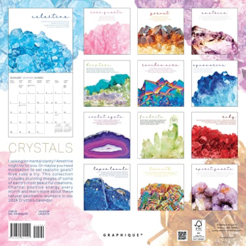 Graphique 2024 Crystals Wall Calendar | 12 x 12 | Thick Paper | Home ...