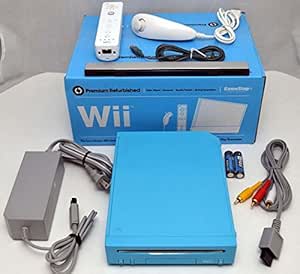 Amazon.com: Nintendo Wii Limited Edition Blue Video Game Console Home ...
