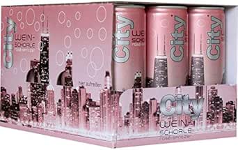 60 Dosen City Weinschorle Rosé 6.5% Vol. 60 x 250ml : Amazon.de ...