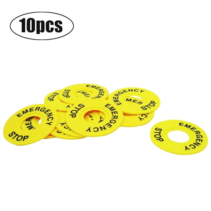 Buy mxuteuk 10pcs 22mm Push Button Switch Emergency Stop Sign for Push ...