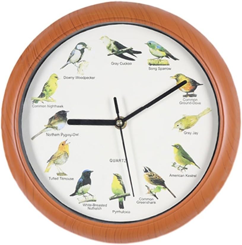 Fallen Fruits Ltd FB416 BIRD SONG CLOCK, Brown : Amazon.co.uk: Home ...