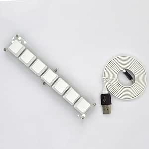 Amazon.com: QUINLINFA 7 Keys USB Interface Custom Copy Paste Shortcut Macro Mini Mechanical ...