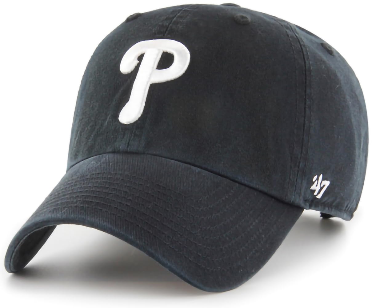 Snapklik.com : 47 MLB Black White Primary Logo Clean Up Adjustable ...