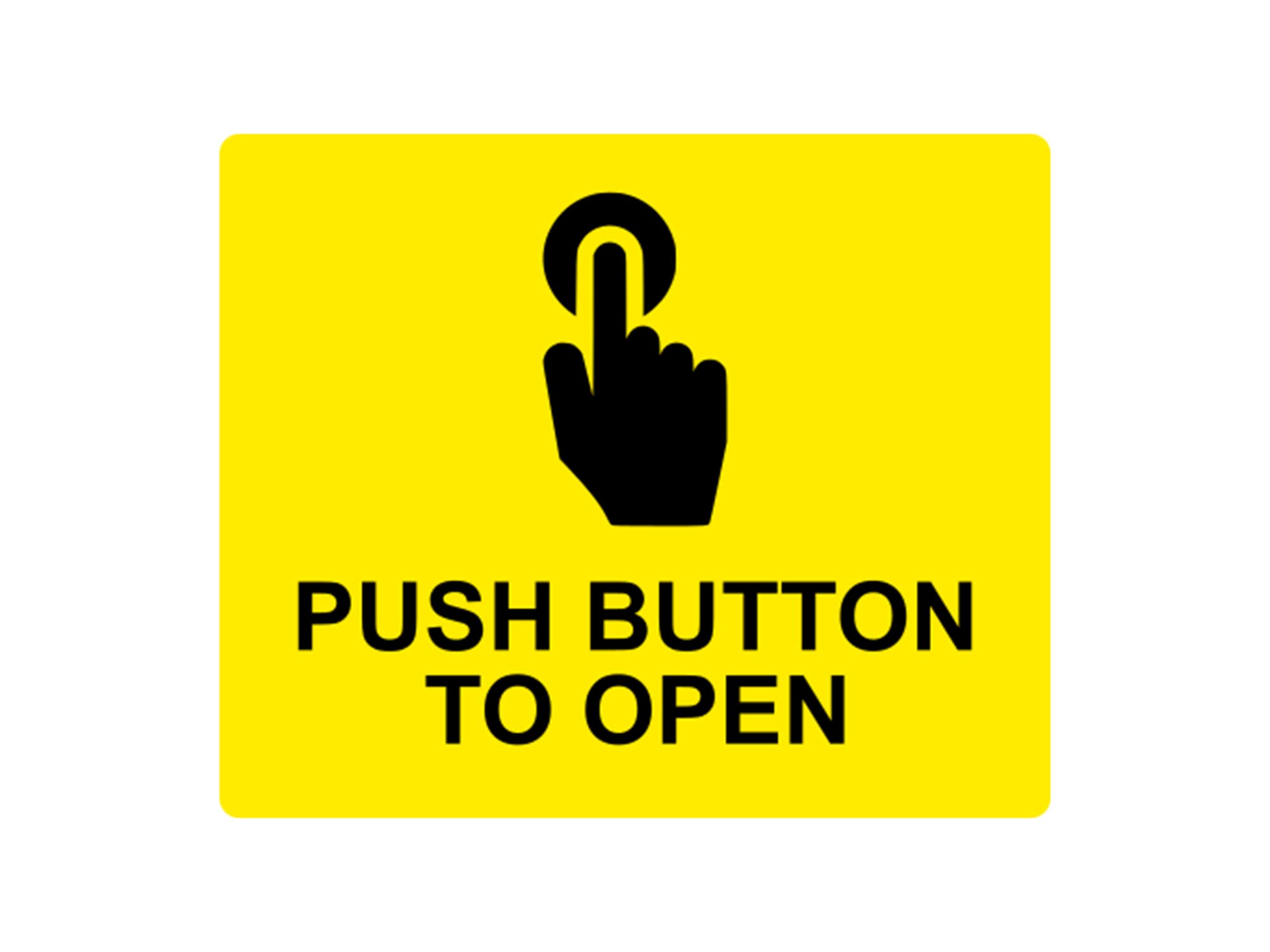Push Button To Open Sign Amazon.com : YIKIADA Push Button To Open Door