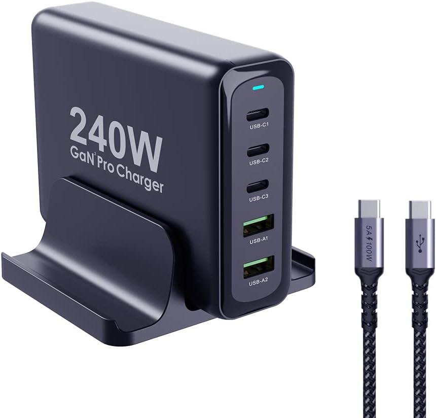 Amazon.com: CHIPOFY 400W USB C Charger, GaN Compact 10-Ports PD3.1 140W ...