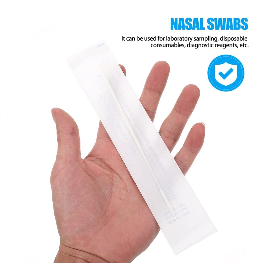 Disposable Nasopharyngeal Specimen Flocked Swab: 200pcs Nasal Swabs ...