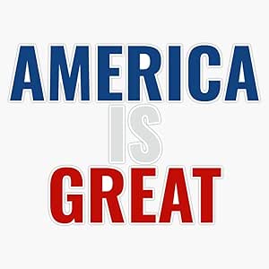 Amazon.com: America Is Great Sticker Bumper Sticker Vinyl Decal 5 ...