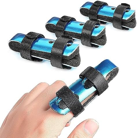 3-Size Metal Finger Splints, Aluminum Finger Support Brace for Trigger ...