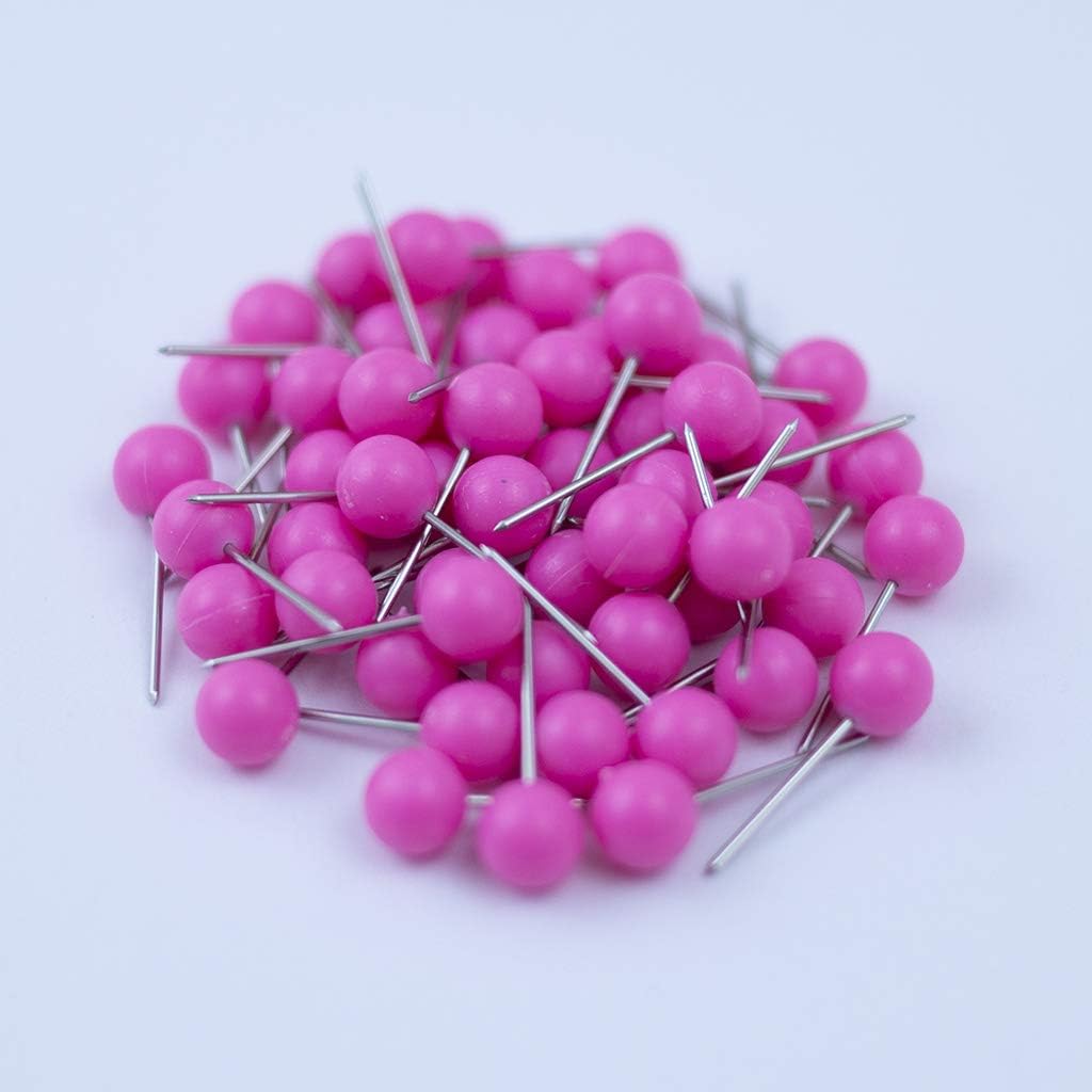 Amazon.com: Push Pin Map Tacks - Pink - 50 Push Pins : Office Products