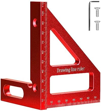KETIPED 3D Multi-Angle Measuring Ruler,45/90 Degree Aluminum Alloy ...