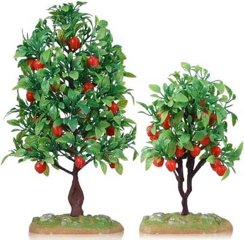 Amazon.com: MAGICLULU 2pcs Mini Artificial Apple Trees Model for Home ...