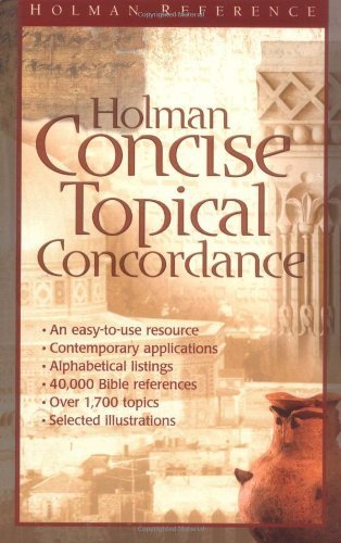 Holman Concise Topical Concordance Holman Reference Hardcover September ...