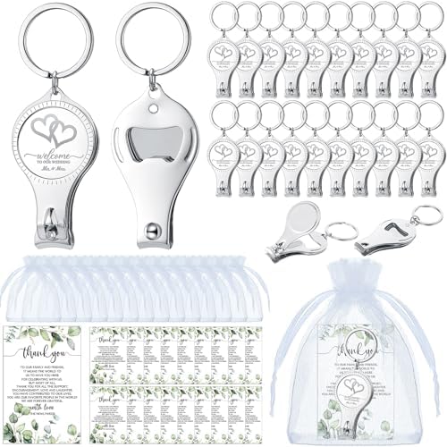 Amazon.com: Suclain 25 Sets Wedding Favors Bottle Opener Wedding Guest ...