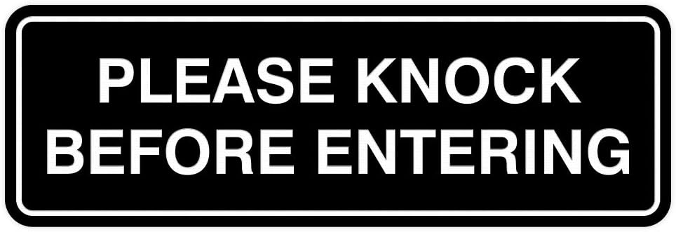 Amazon.com: Please Knock Sign for Door Sticker 2pk | Knock Before ...