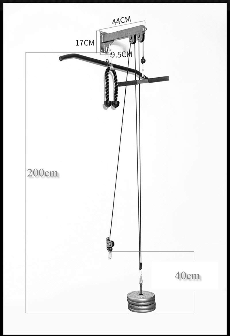 Tricep Workout Machine Wall-Mounted Cable Pulley System with Loading ...