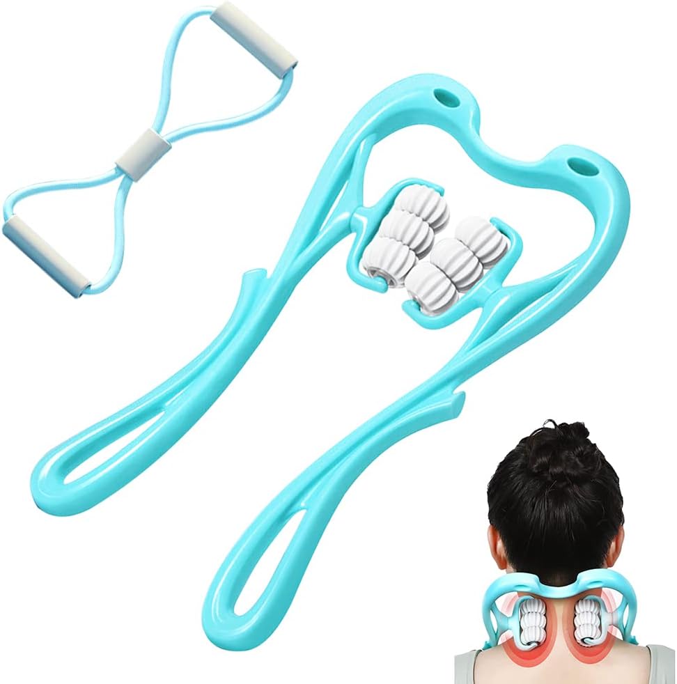 Amazon.com: Neck Roller Massager, Neck And Shoulder Relaxer for Pain ...