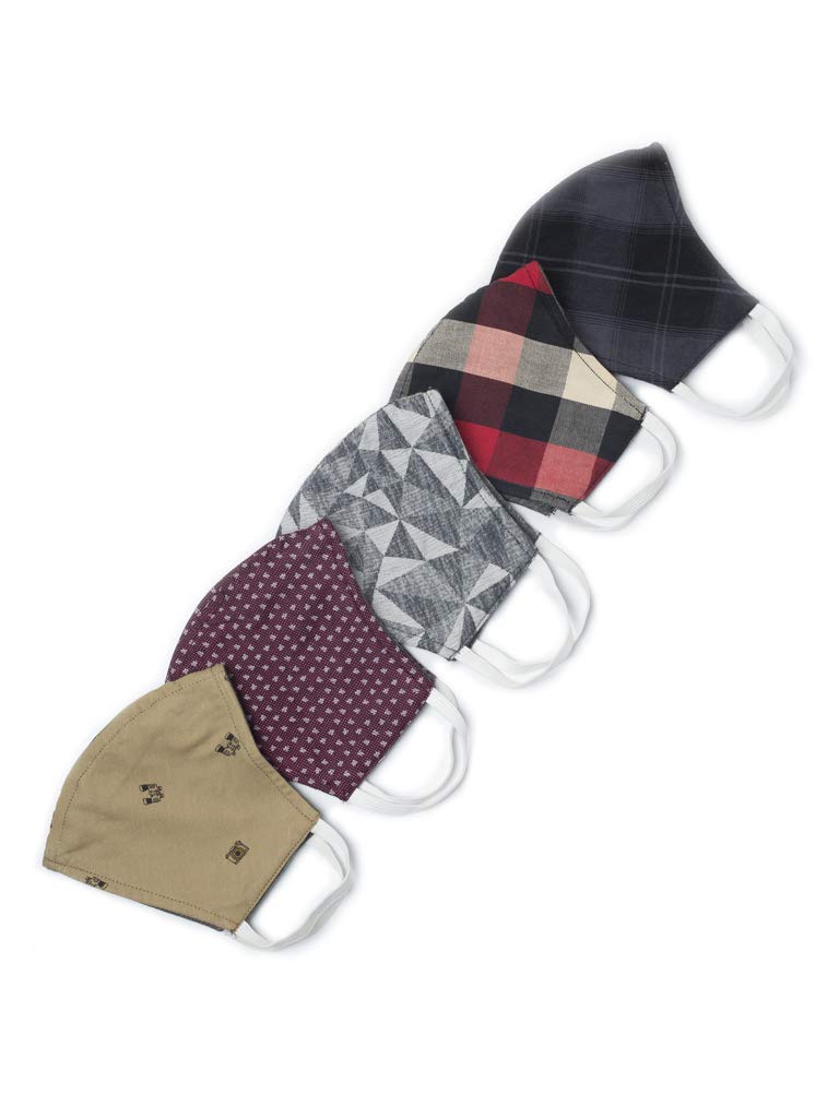 DIVERSE Unisex-Adult Cotton Anti-Microbial Cloth Face Mask ...