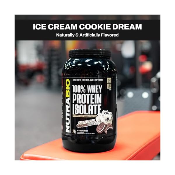 NutraBio Whey Protein Powder Isolate Supplement – 25g of Protein Per ...