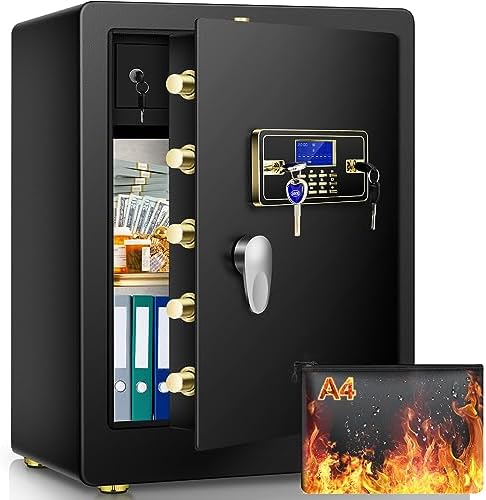 4.2 Cu ft Large Fire Proof Safes for Home Documents, Fire Safe with ...