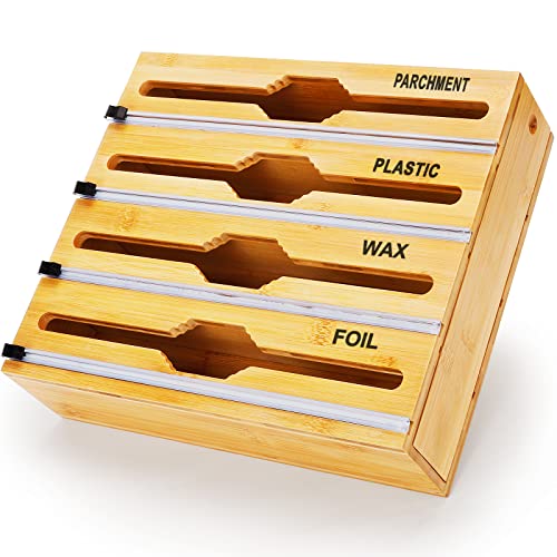 Snapklik.com : Foil And Plastic Wrap Organizer, 4 In 1 Stretch Film ...