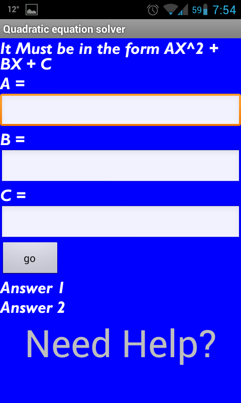 Quadratic Equation Solver - App on Amazon Appstore