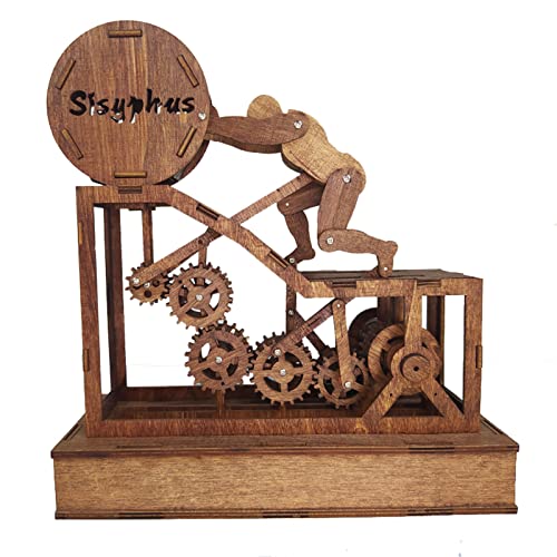 Amazon.com: Wooden Sisyphus Automaton with Movable Gears, Handmade ...