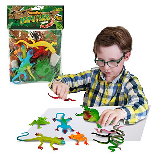 Snapklik.com : Deluxebase Jumbo Playset - Reptiles & Frogs Figurines ...