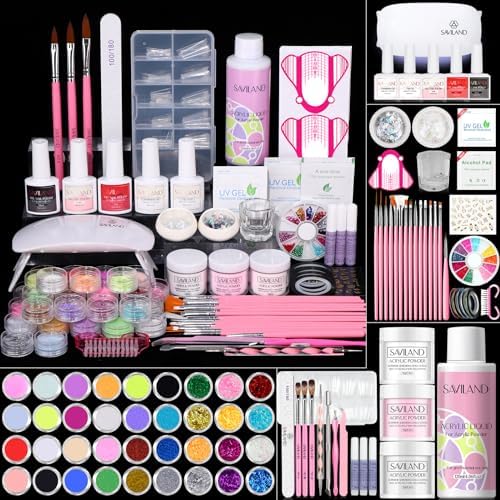 Amazon.com: Acrylic Nail Kit With Drill And U V Light Full Nail Kit Set ...
