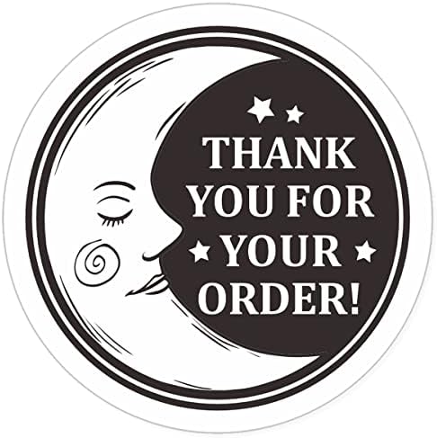 Amazon.com : Thank You for Your Order Stickers, Crescent Moon Stickers ...