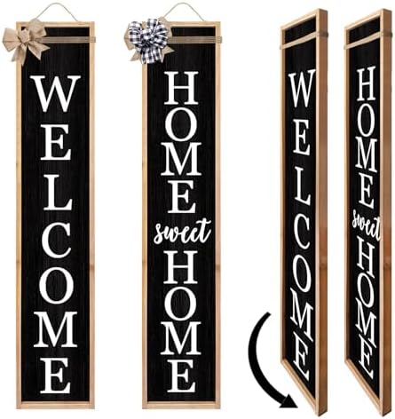 Amazon.com : Outdoor 2in1 Welcome Sign for Front Porch Standing 45"X9 ...